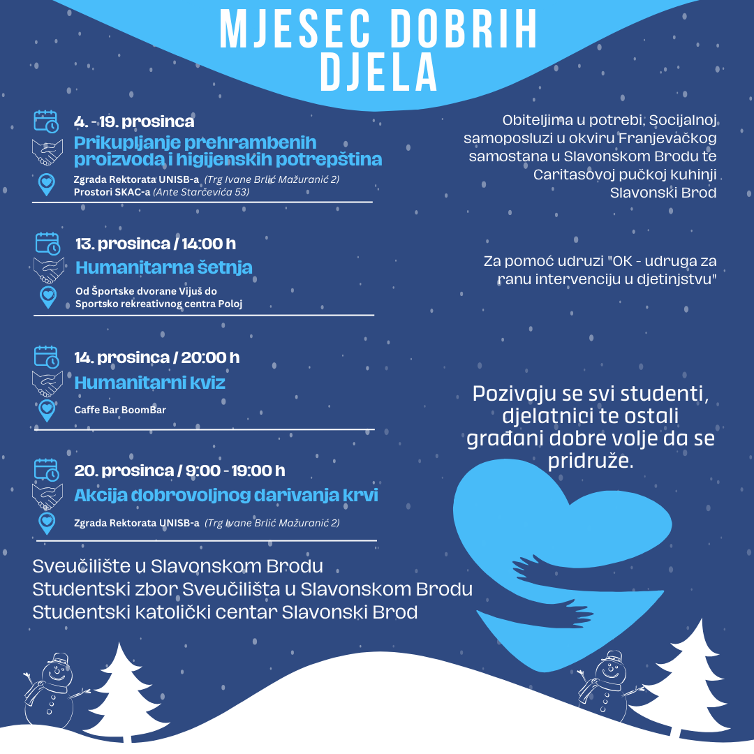Mjesec dobrih djela – Sveučilište u Slavonskom Brodu